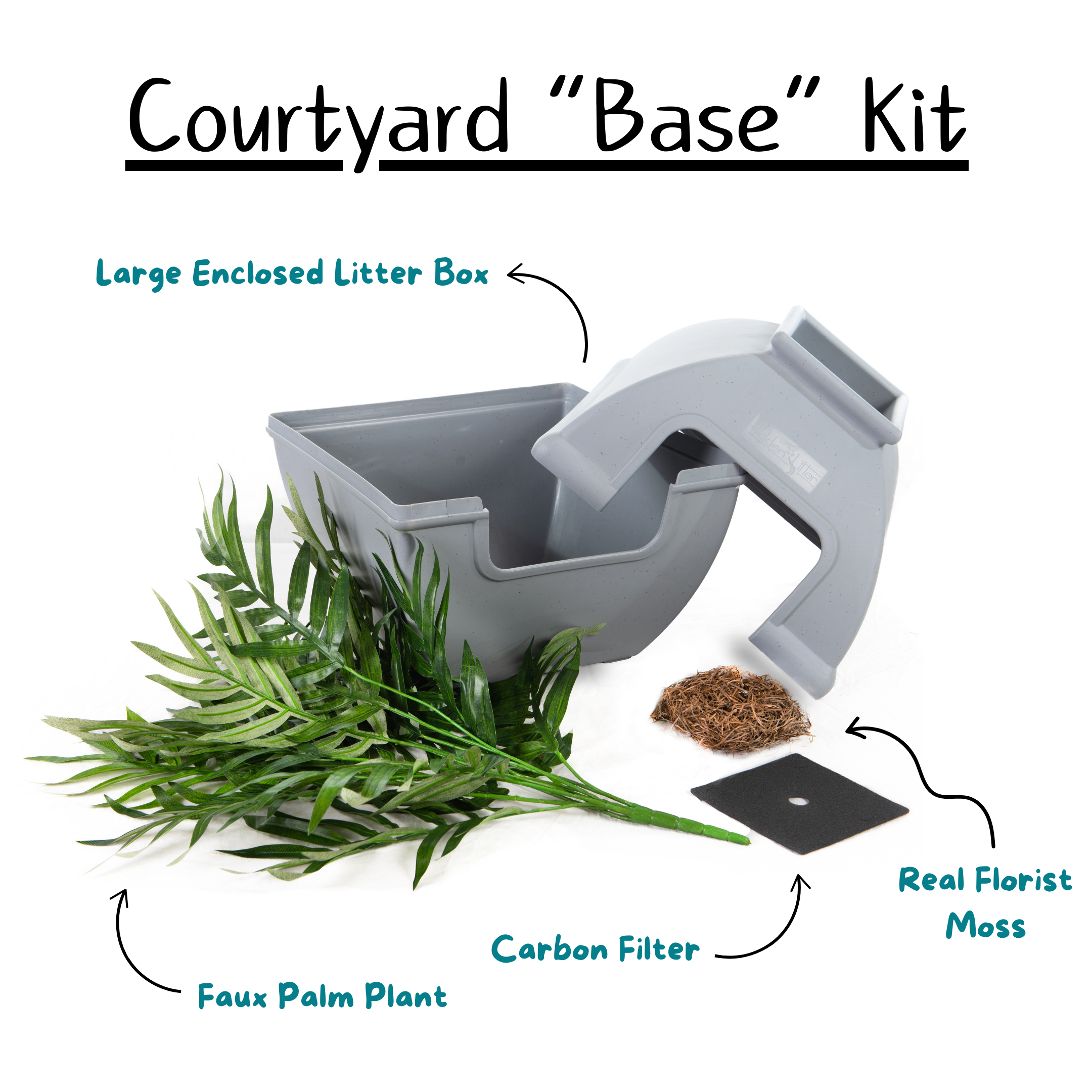 Courtyard Litter Box Stone Gray – Good Pet Stuff Co.